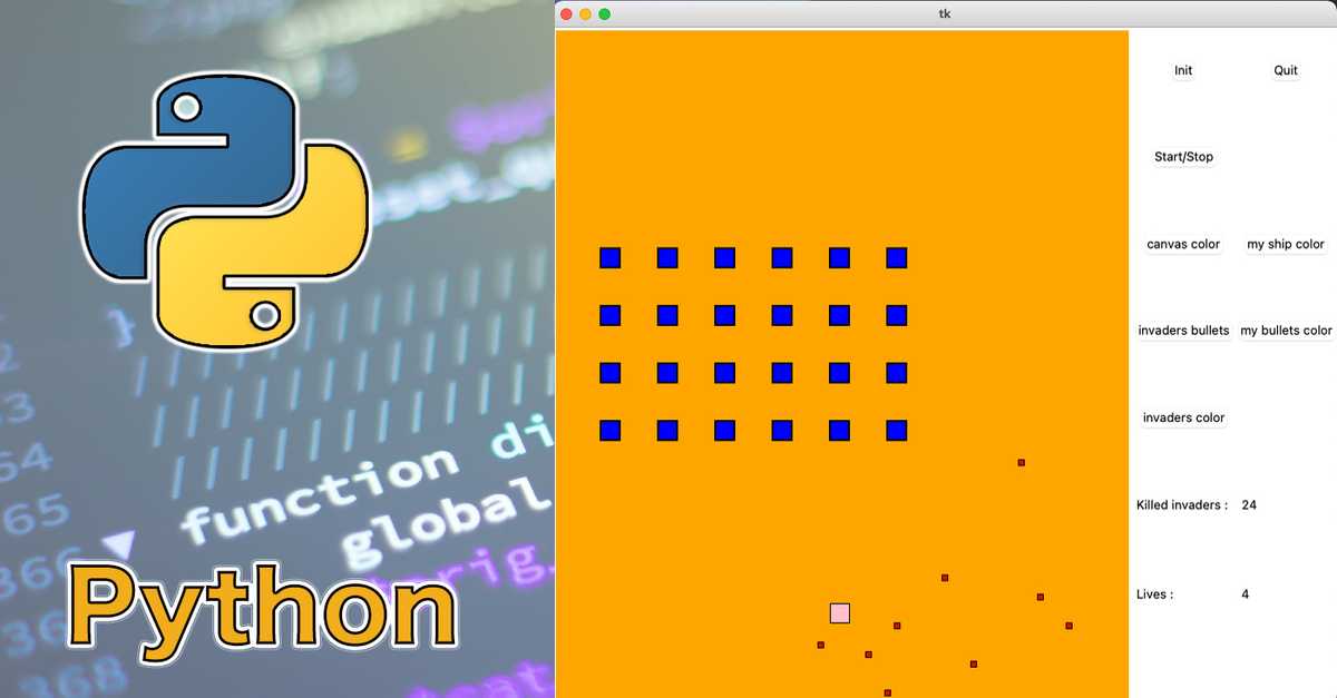 Build a SpaceInvaders Game With Python and Tkinter | EL HIRACH ABDERRAZZAK